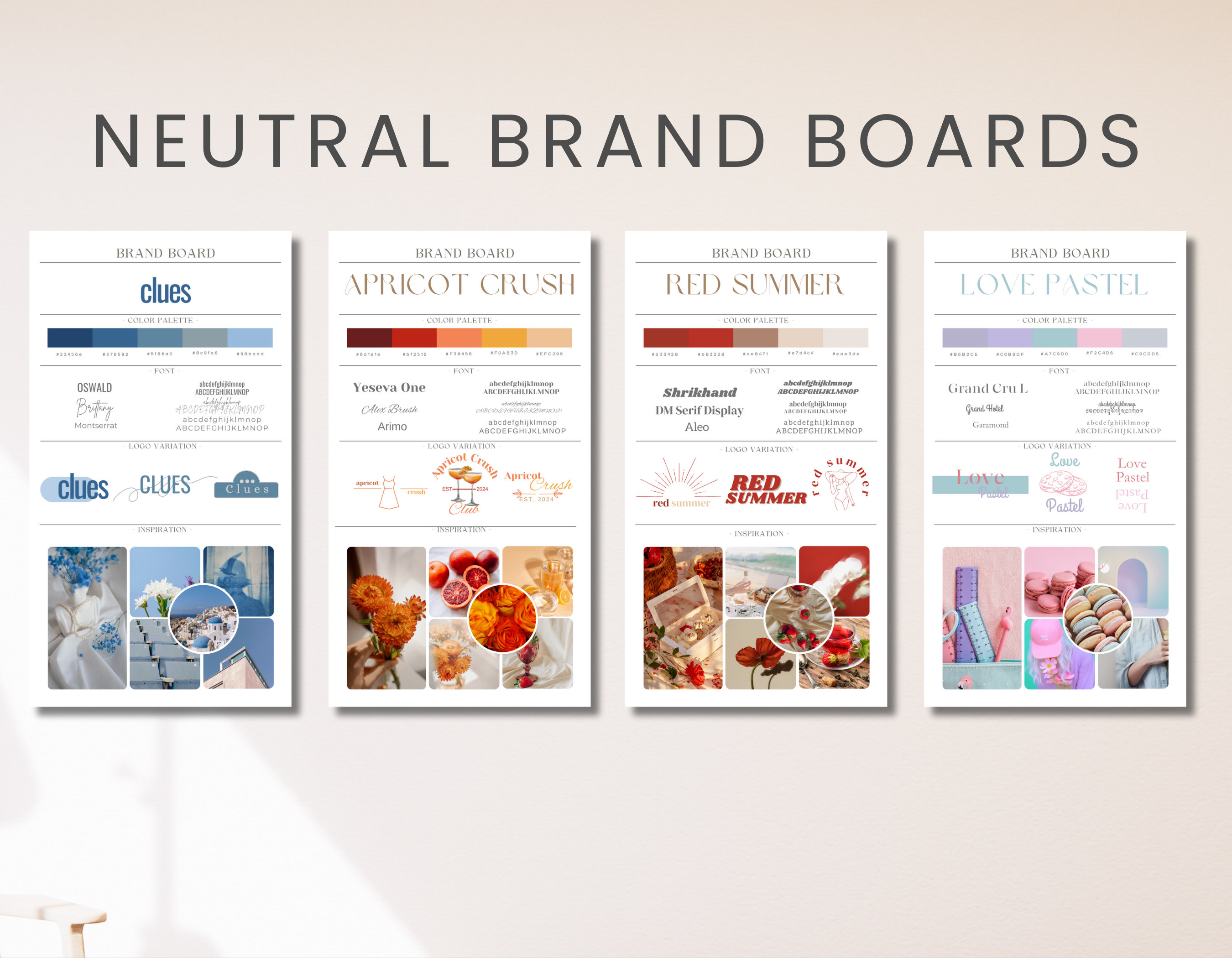 Boost Your Brand With Branding Kit, Editable Brand Board, Mood Board ...