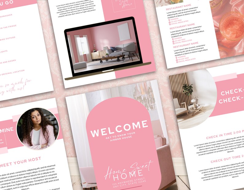 Editable Airbnb Welcome Book Template, Vacation Welcome Guide, Modern ...