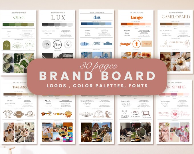 Boost Your Brand With Branding Kit, Editable Brand Board, Mood Board ...
