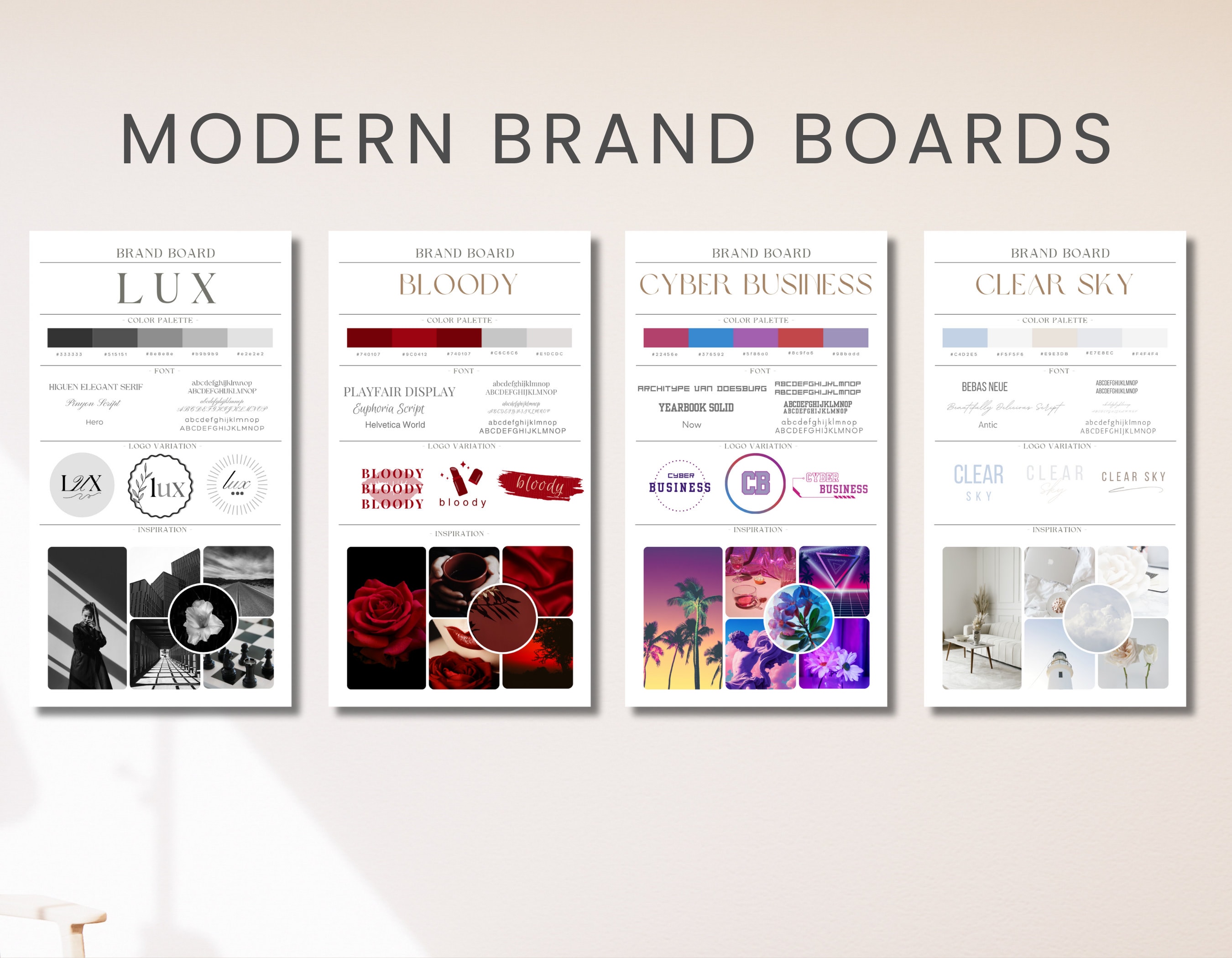 Boost Your Brand With Branding Kit, Editable Brand Board, Mood Board ...