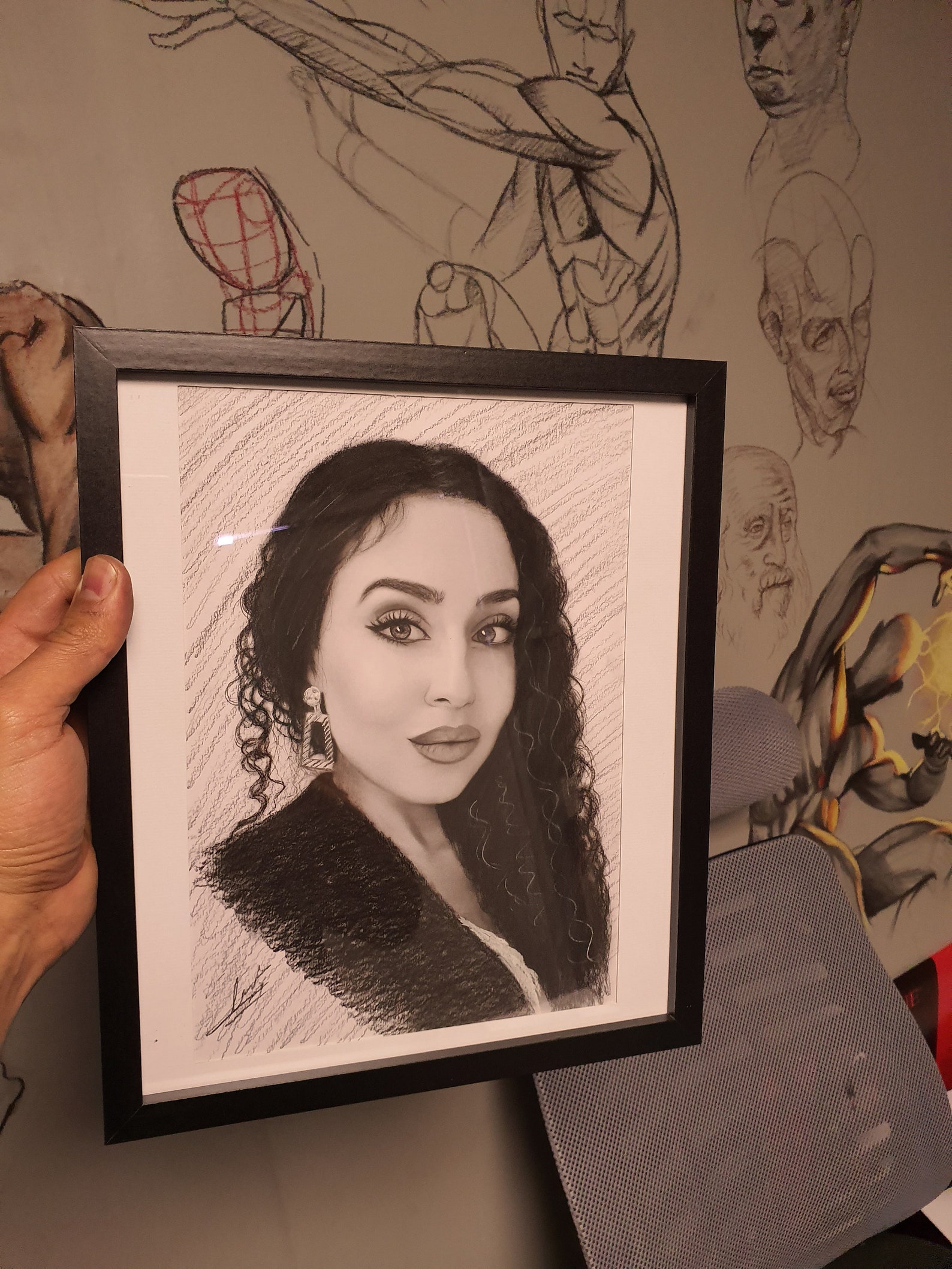 Custom Charcoal Portrait From Photo, Handmade Personalised Realistic ...