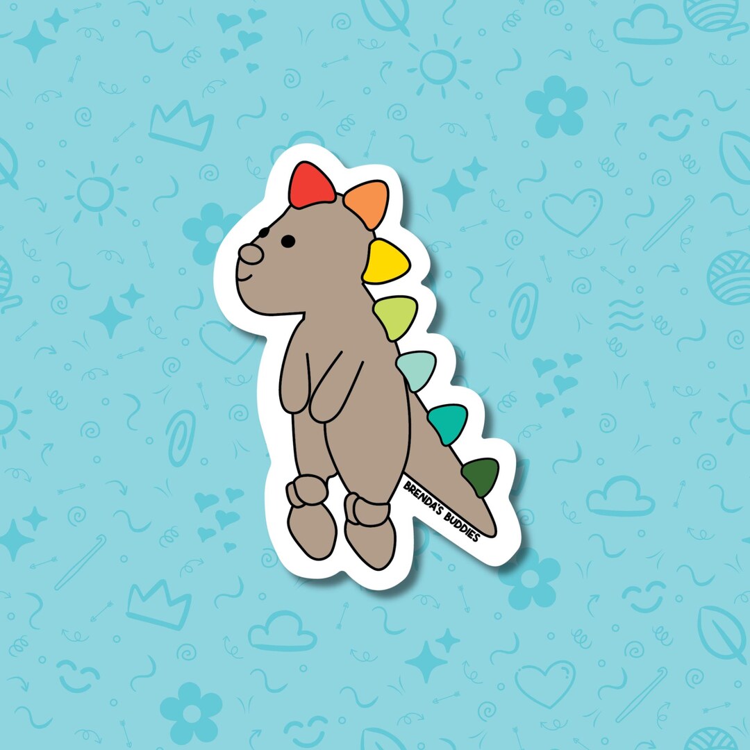 Kids Dinosaur Sticker - Waterproof Vinyl Decal - Etsy
