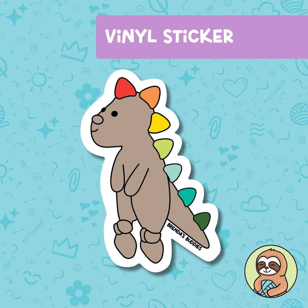 Dinosaur Vinyl Sticker | Dino | Animal Sticker | Cute Laptop Stickers ...
