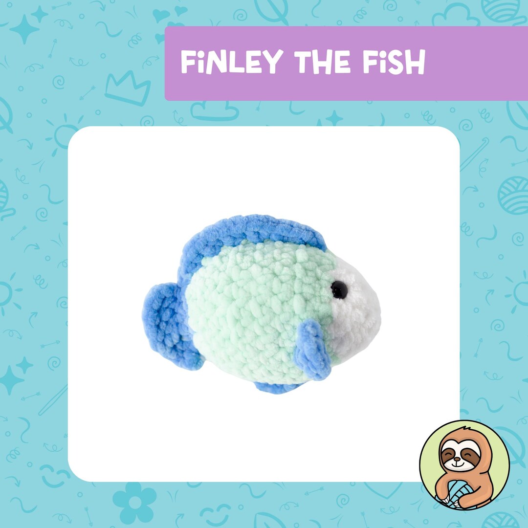 Finley Fish Plush | Crochet Amigurumi | Fish | Handmade Stuffed Animal ...