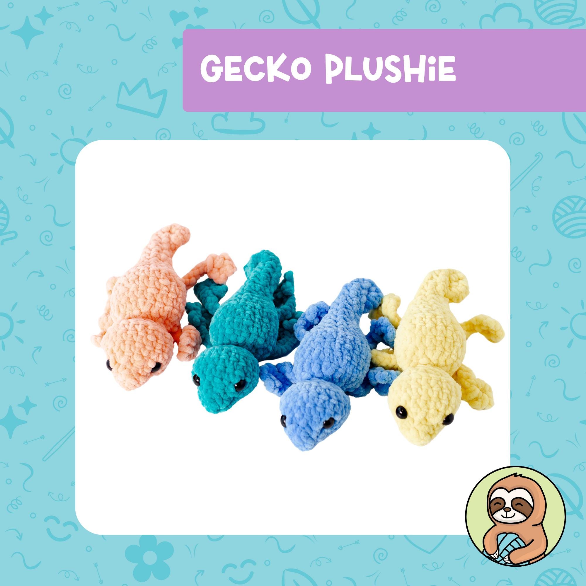 Plush Gecko | Crochet Amigurumi | Lizard | Handmade Stuffed Animal ...
