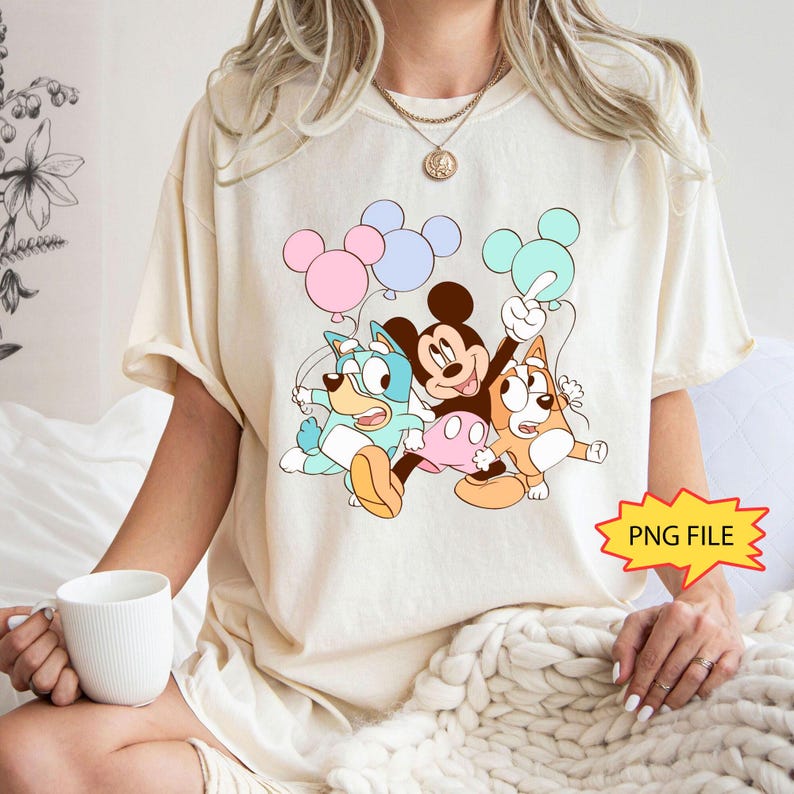Mickey and Friends Png, Bluey and Friend Png, Midnights Bluey Friends ...