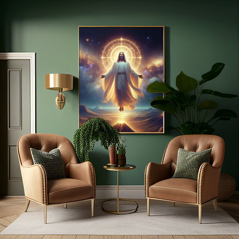 Christian Art Print / Jesus Majestic: Jesus Portrait / Jesus Canvas Art ...