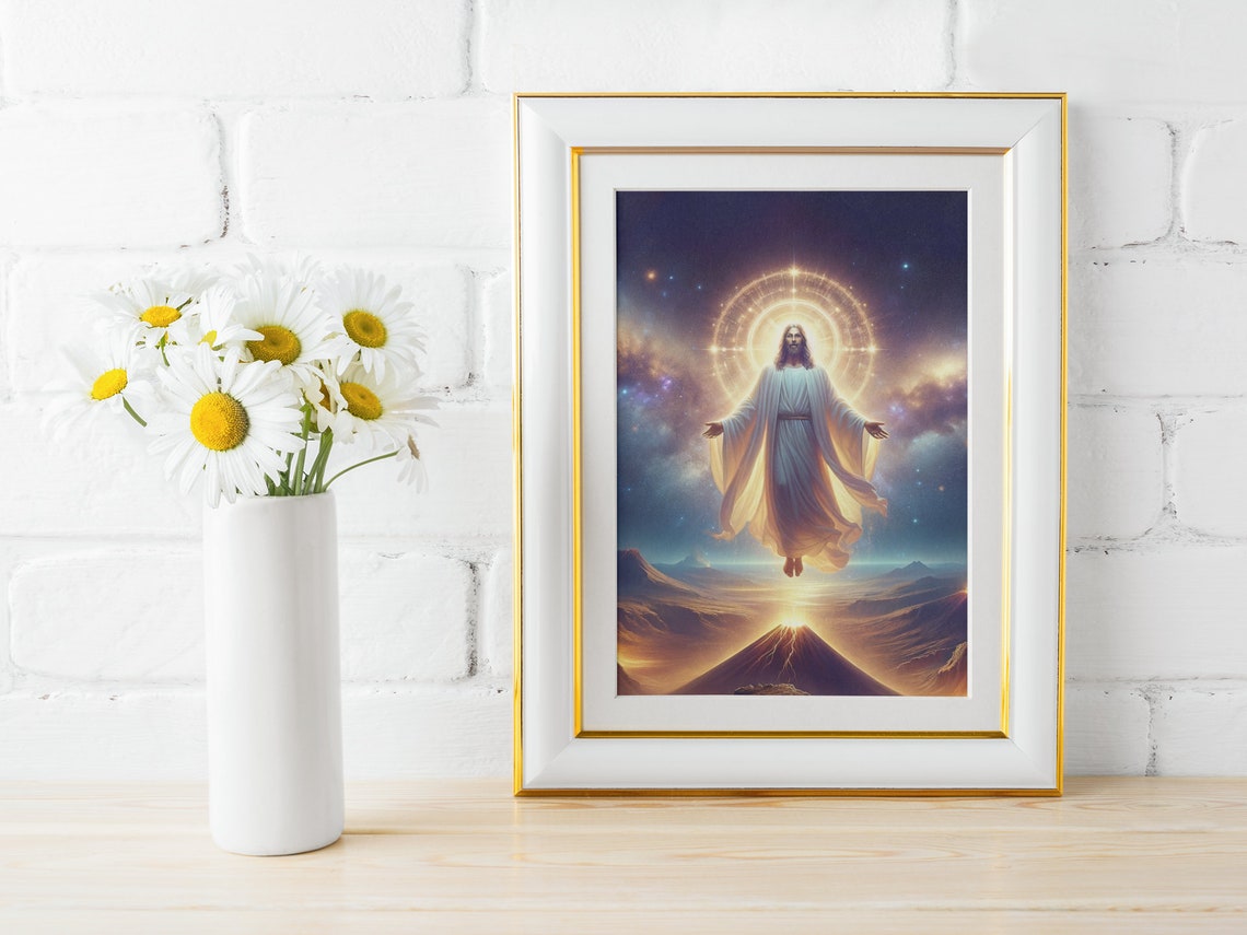 Christian Art Print / Jesus Majestic: Jesus Portrait / Jesus Canvas Art ...