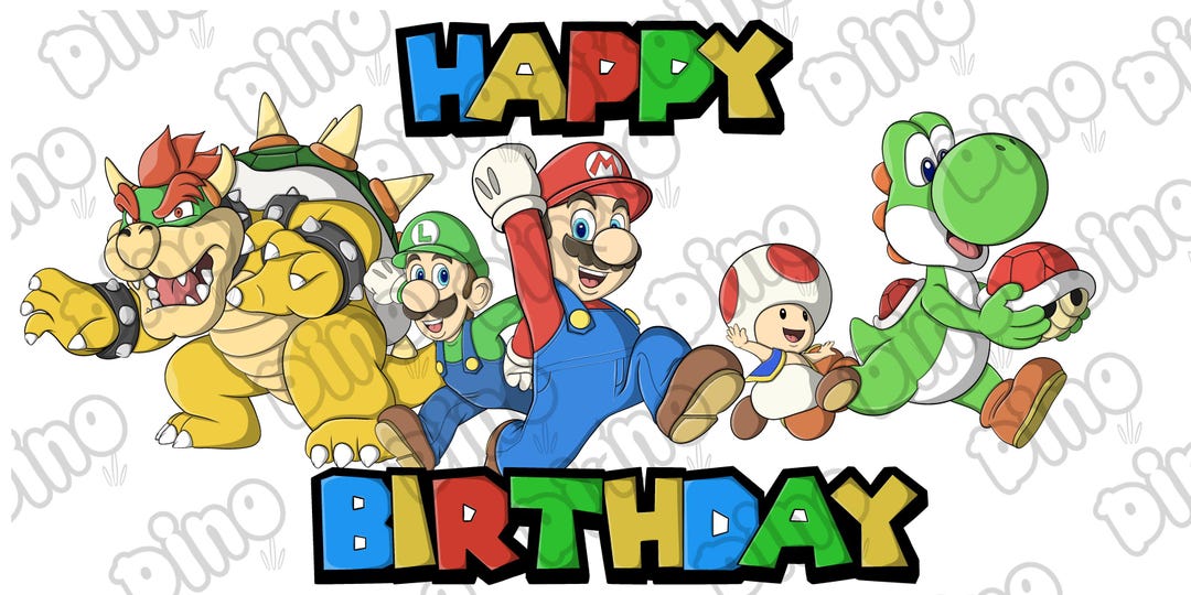 Mario Png, Mario Birthday Png, Super Mario Banner Png, Birthday Png - Etsy