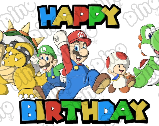 Super Mario Birthday Png, Mario Bros Birthday Boy Png, Mario Holding Balloon and Cake Png, Mario ...