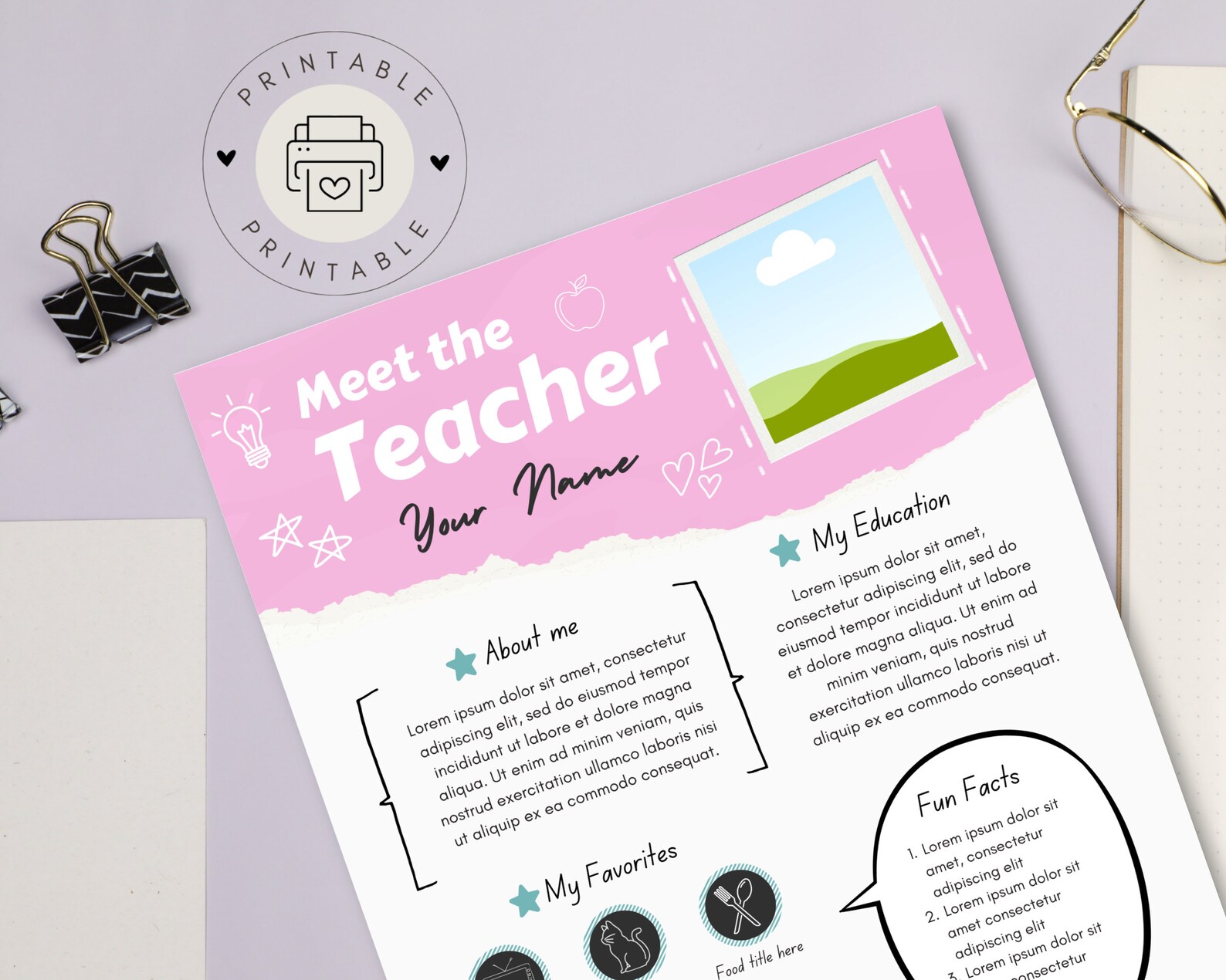 Editable Meet the Teacher Template, Back to School Handout, Parent ...