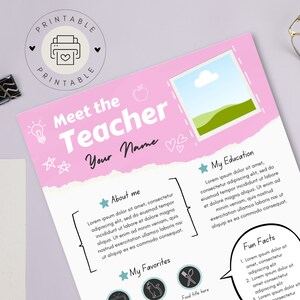Editable Meet the Teacher Template, Back to School Handout, Parent ...