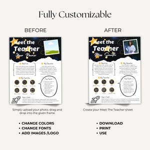 Editable Meet the Teacher Template, Back to School Handout, First Day ...