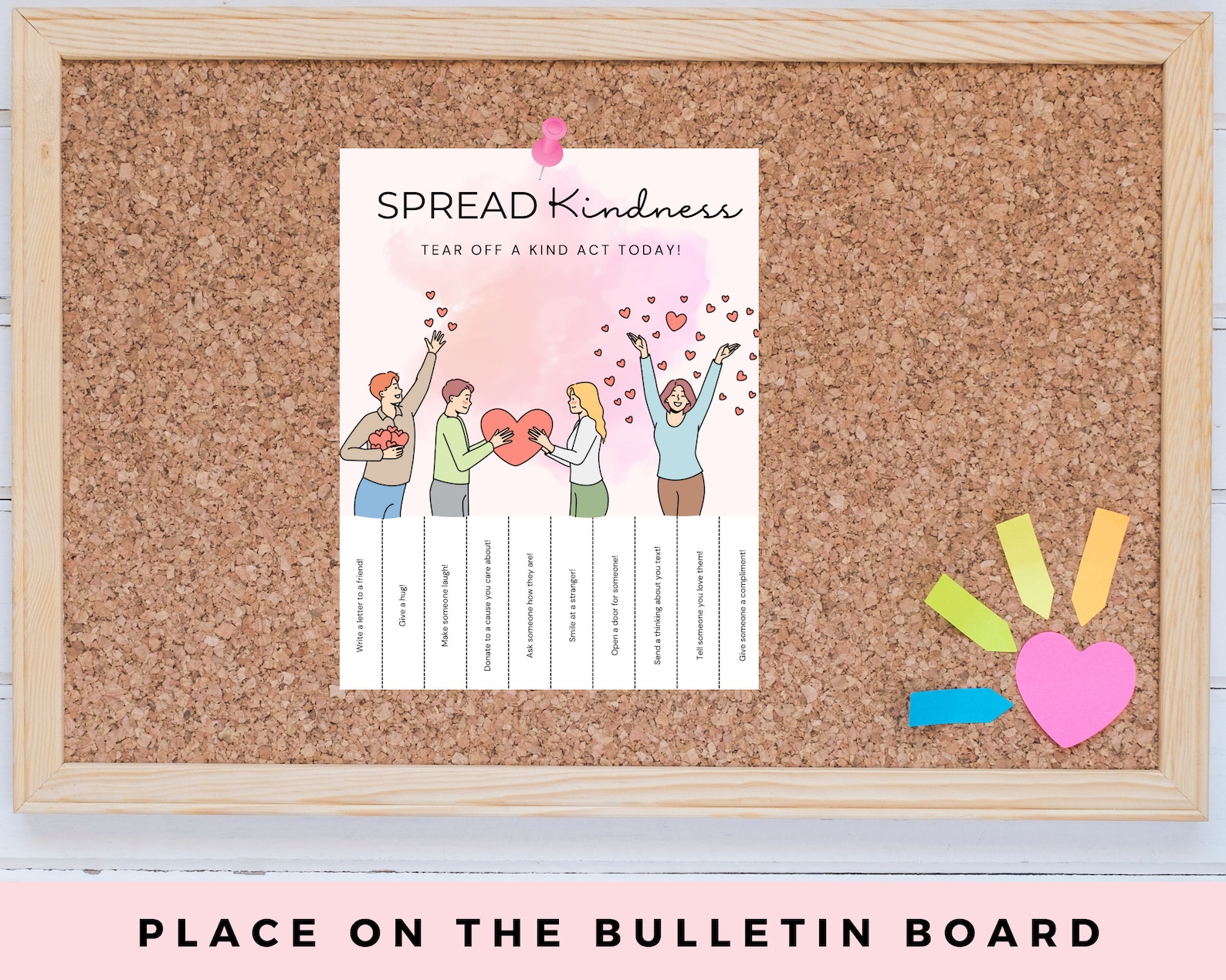 Printable Spread Kindness Tear off Flyer, Random Acts of Kindness, Pay ...