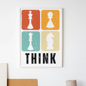 Chess Wall Art, Printable Chess Poster, Chess Gift, Chess Art Decor ...