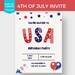 Editable 4th of July Invitation, 4th of July Parade Invite ...