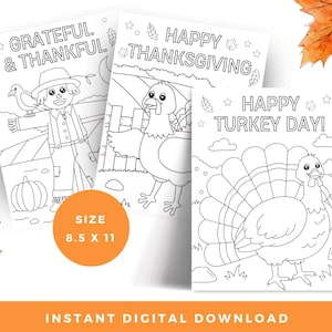 Thanksgiving Coloring Pages, DIY Coloring Thanksgiving, Fall Coloring ...