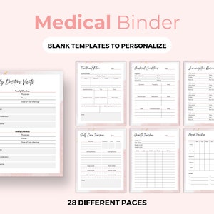Minimalist Medical Binder Printable, Health Planner, Medical Organizer ...