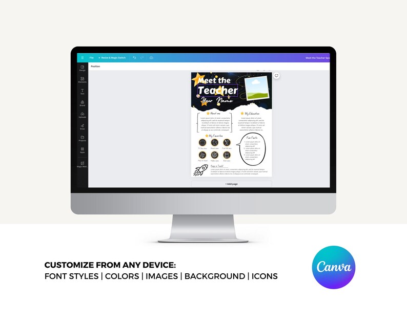 Editable Meet the Teacher Template, Back to School Handout, First Day ...