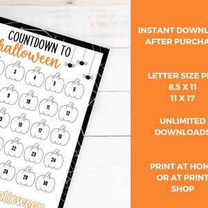 Halloween Countdown Tracker, Halloween Kids Activities, Halloween ...