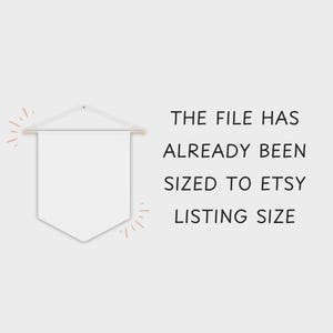 Pennant Flag Mockup, Pennant Size Chart, Pennant Banner Care Card ...