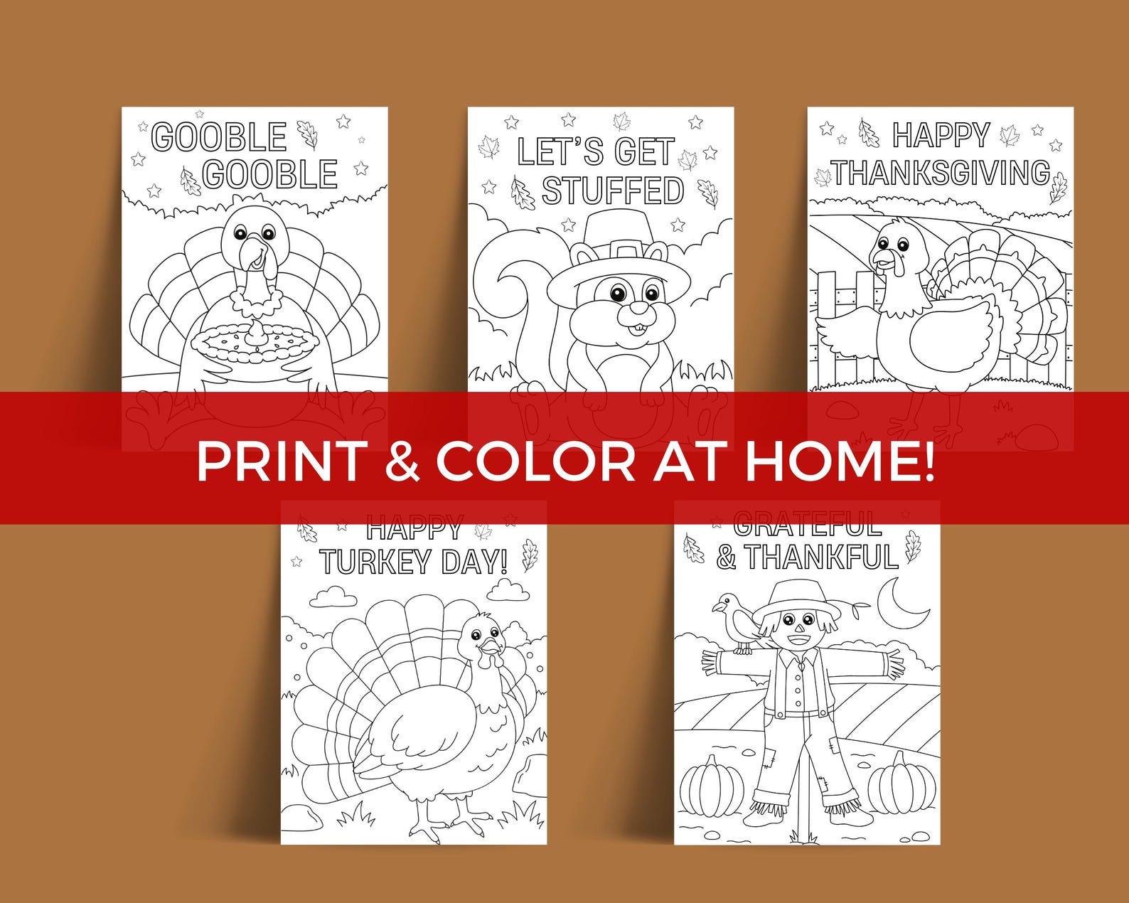 Thanksgiving Coloring Pages, DIY Coloring Thanksgiving, Fall Coloring ...