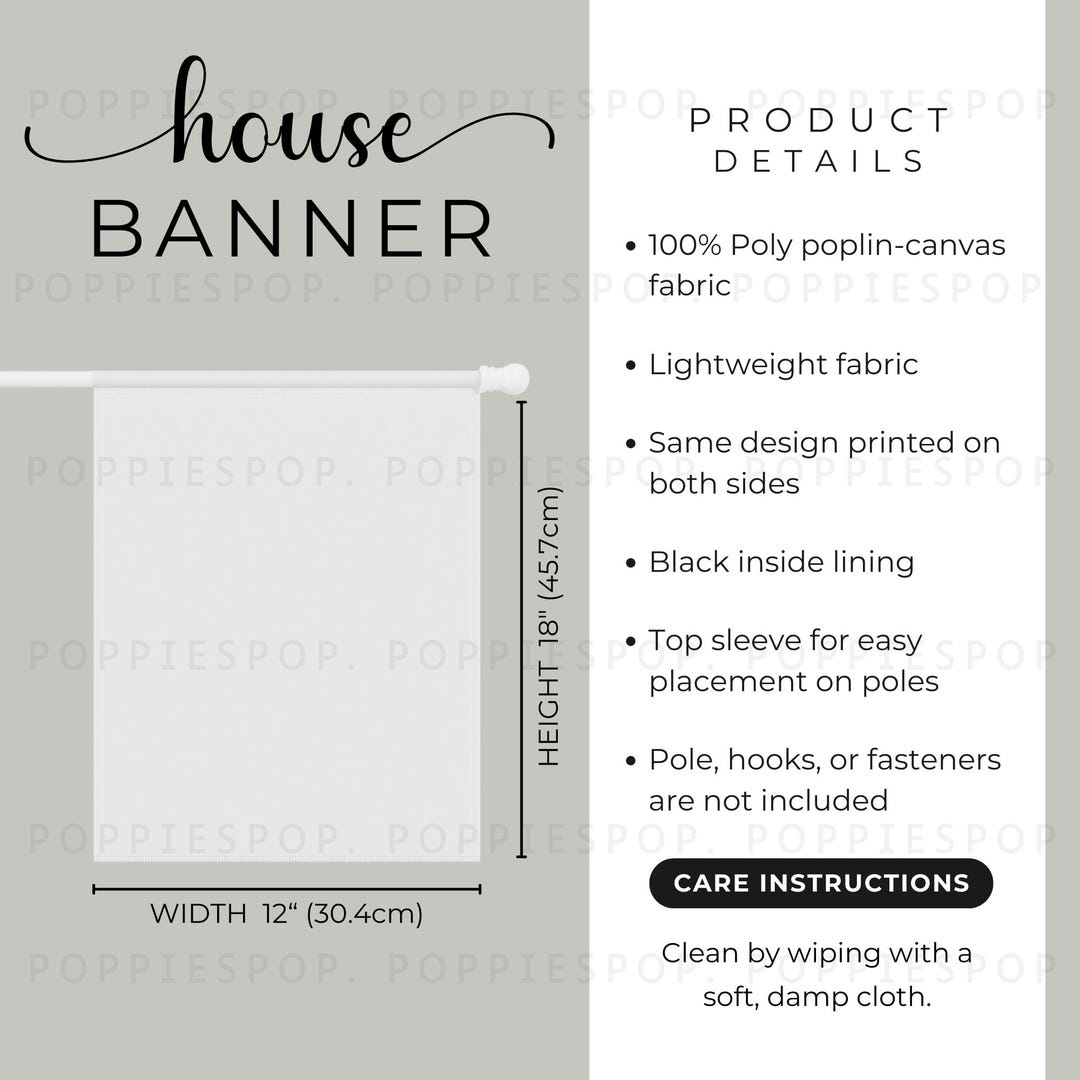 House Banner Size Chart, 12 X 18 Garden Banner Size Chart, Yard Flag ...