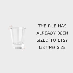1.5oz Shot Glass Size Chart, Shot Glass Care Card, Shot Glass Size ...