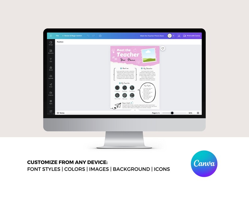 Editable Meet the Teacher Template, Back to School Handout, Parent ...