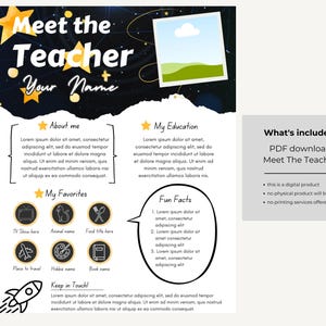 Editable Meet the Teacher Template, Back to School Handout, First Day ...