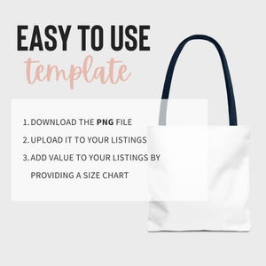 AOP Tote Bag Size Chart, Tote Bag Size Guide, AOP Tote Bag Mockup, Printify AOP Tote Bag, Tote ...