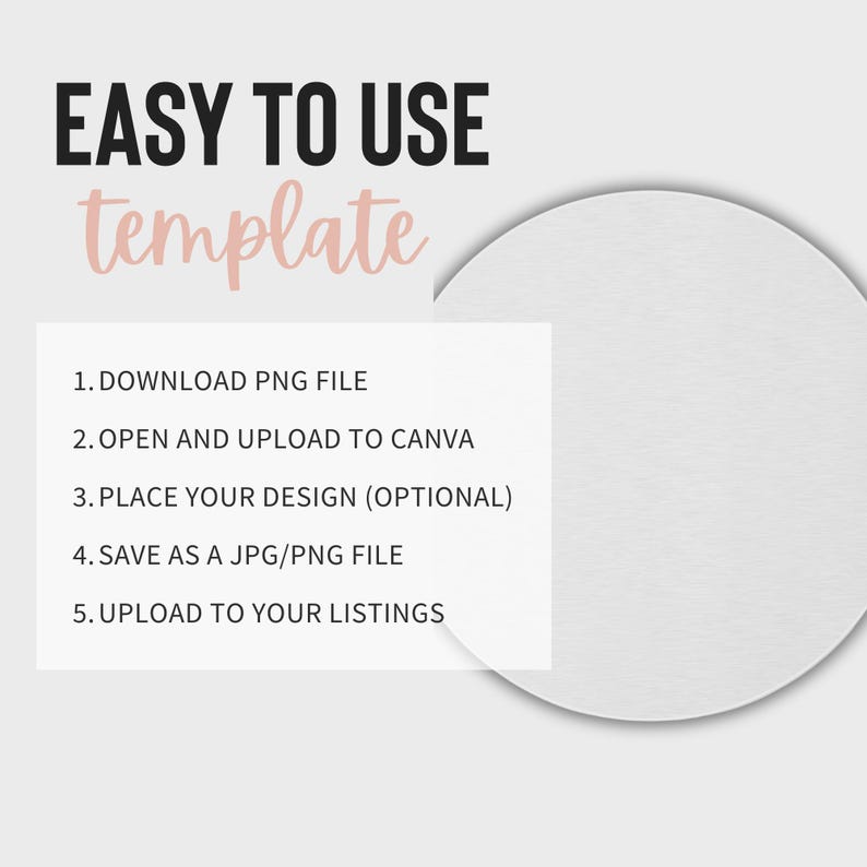 Round Rug Size Chart, Round Rug Mockup, Rug Care Card, Rug Washing ...