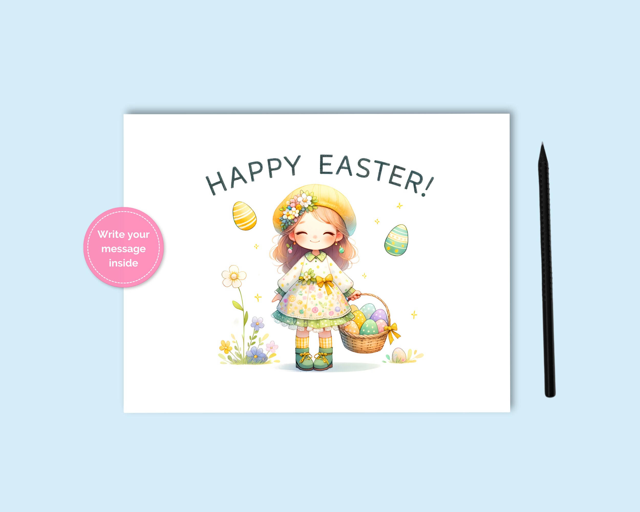 Easter Cards Pack of 4, Printable Easter Card Bundle, Easter Cards for ...