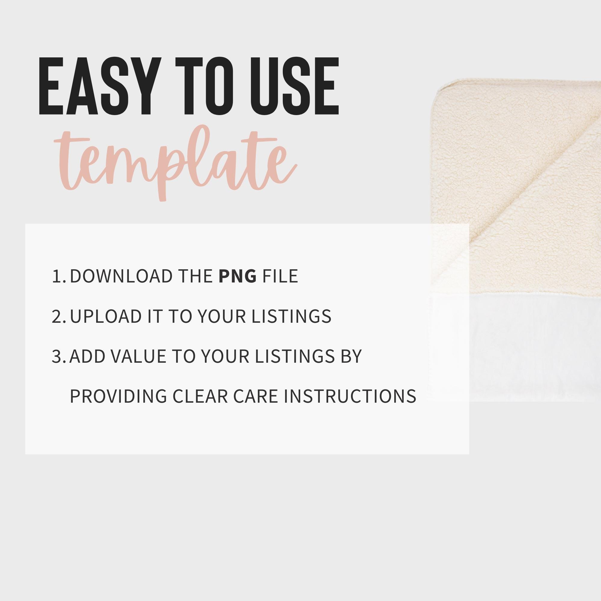 Fleece Sherpa Blanket Care Card Bundle, Sherpa Blanket Care Card ...