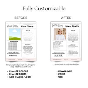 Editable Notary Intro Flyer Template, Mobile Notary Marketing Flyer ...