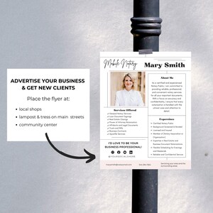 Editable Notary Intro Flyer Template, Mobile Notary Marketing Flyer ...