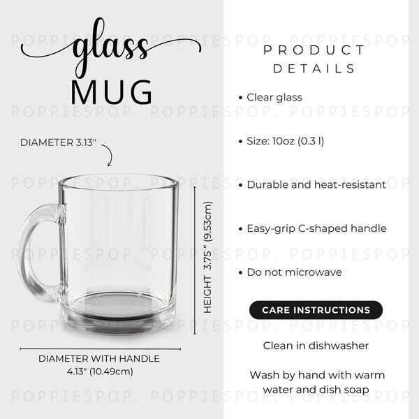 Clear Glass Mug - Etsy