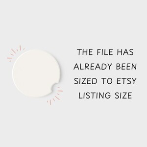 Car Coaster Size Chart, Round Coaster Care Card, Car Coaster Size Guide ...