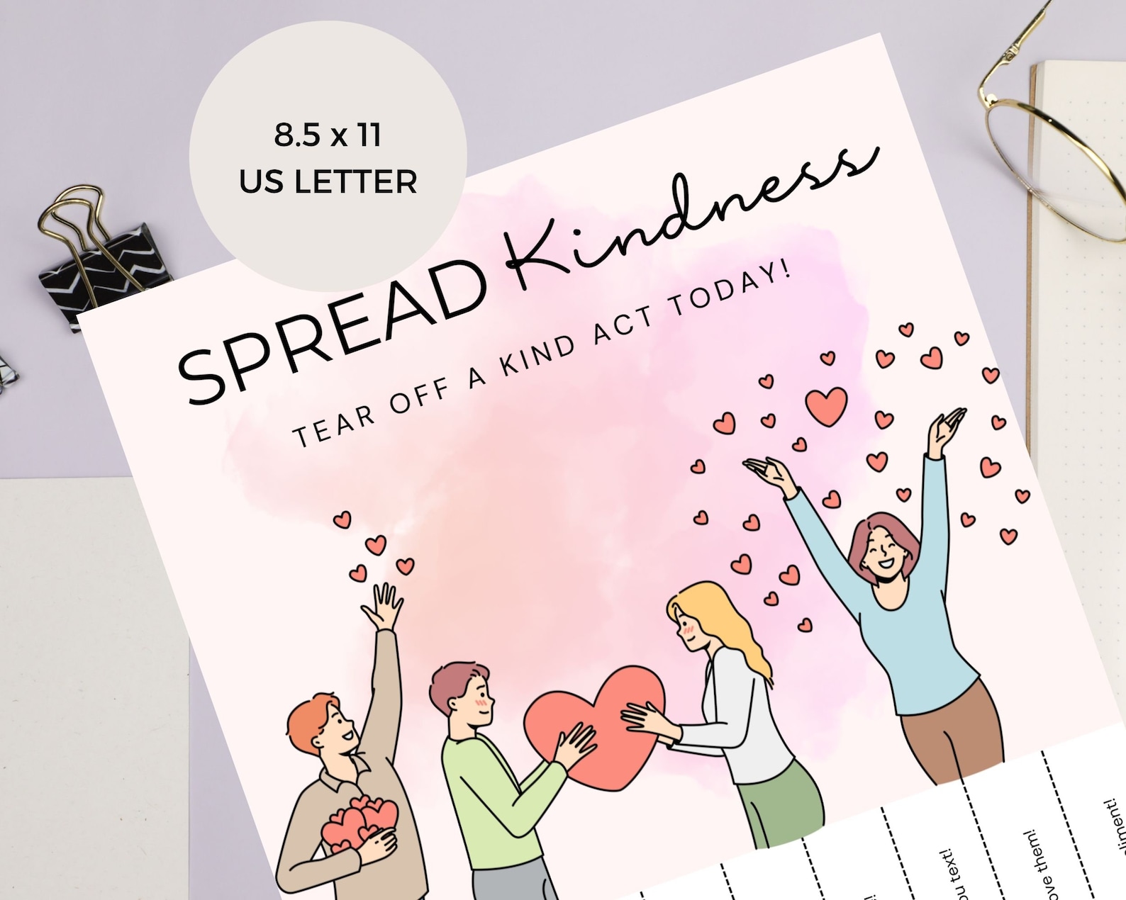 Printable Spread Kindness Tear off Flyer, Random Acts of Kindness, Pay ...
