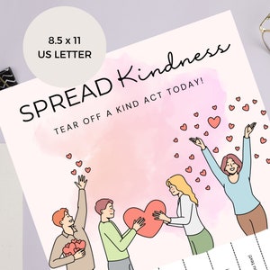 Printable Spread Kindness Tear off Flyer, Random Acts of Kindness, Pay ...