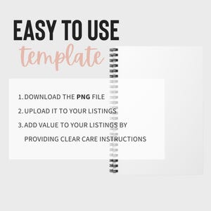 Spiral Notebook Size Chart, Spiral Notebook Mockup, Spiral Journal Care ...