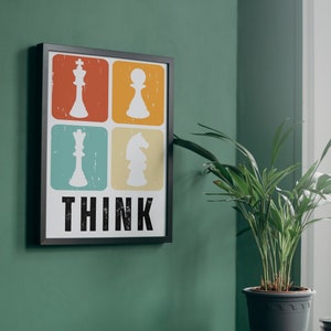 Chess Wall Art, Printable Chess Poster, Chess Gift, Chess Art Decor ...