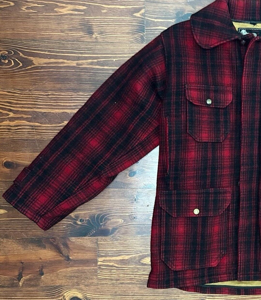 VINTAGE 1950’s WOOLRICH Buffalo Plaid Hunting Hunting Jacket Szl Wool ...