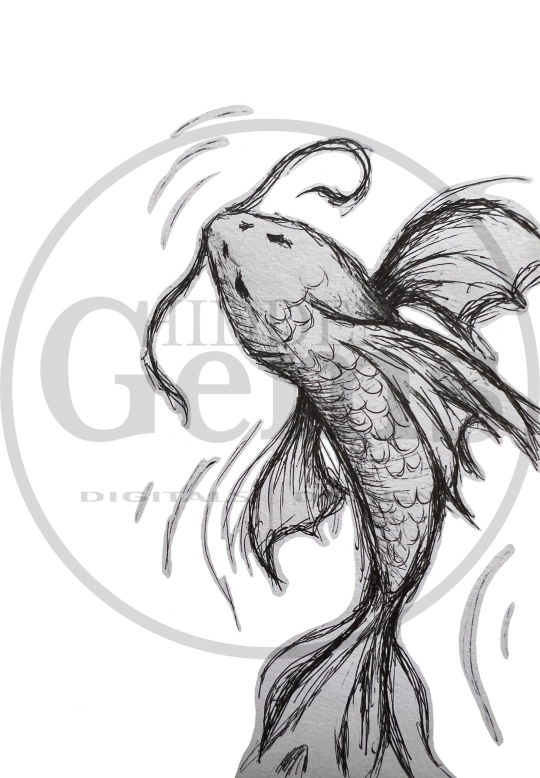 Digital Art Catfish Poster/printable Artwork - Etsy