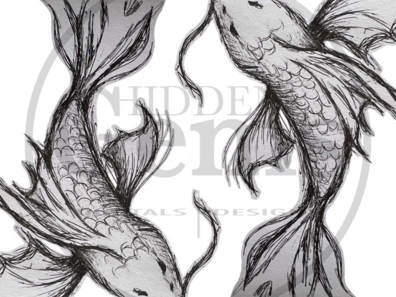 Digital Art 2 Catfish Poster/printable Artwork - Etsy