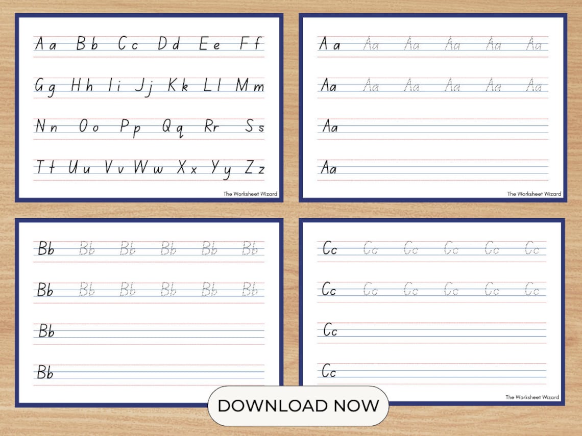Alphabet NSW Foundation Print Font Letter Tracing A-Z Handwriting ...