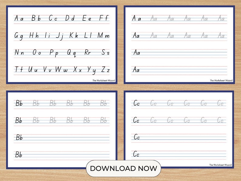 Alphabet NSW Foundation Print Font Letter Tracing A-Z Handwriting ...