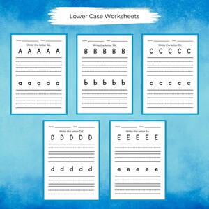 Alphabet Printable Worksheets Workbook Preschool Kindergarten Pre-k ...