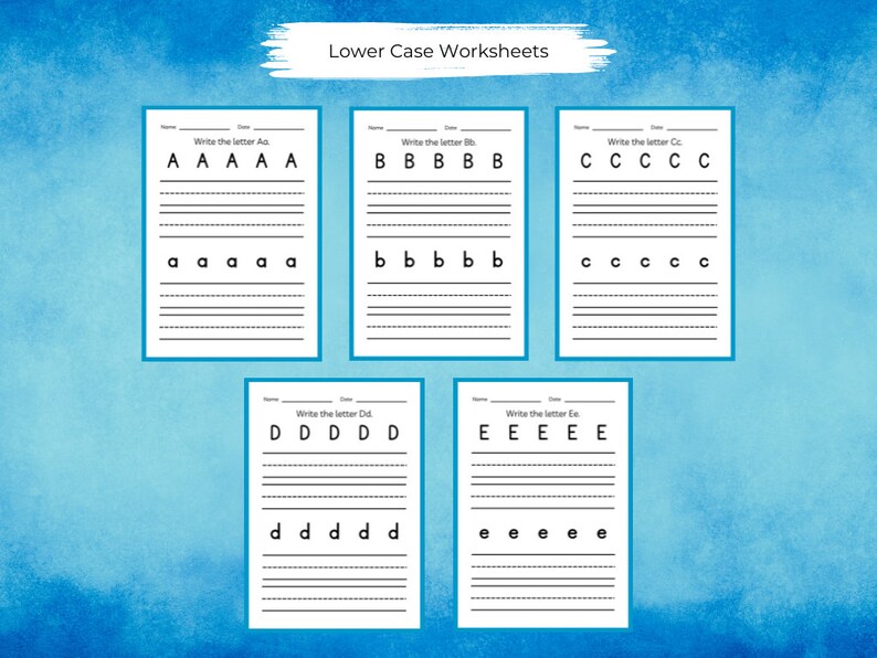 Alphabet Printable Worksheets Workbook Preschool Kindergarten Pre-k ...