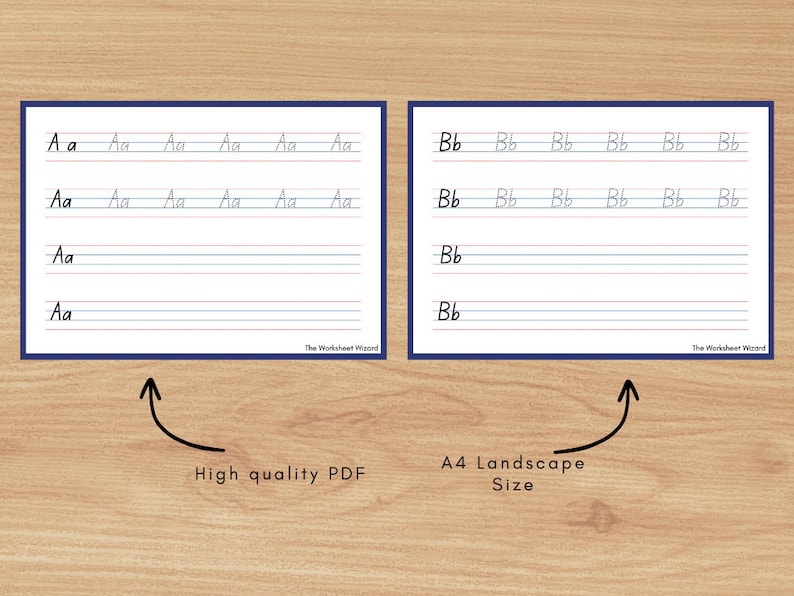 Alphabet NSW Foundation Print Font Letter Tracing A-Z Handwriting ...